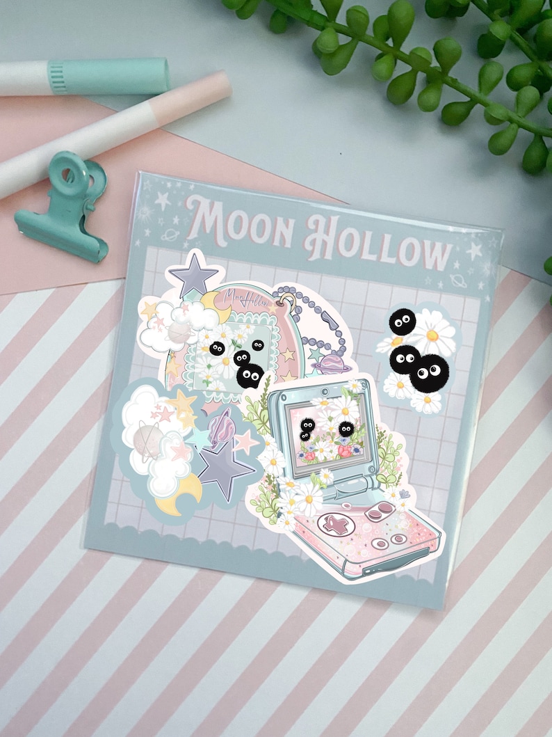 Kawaii Gaming Sticker Pack Anime Digital Art Stickers - Etsy