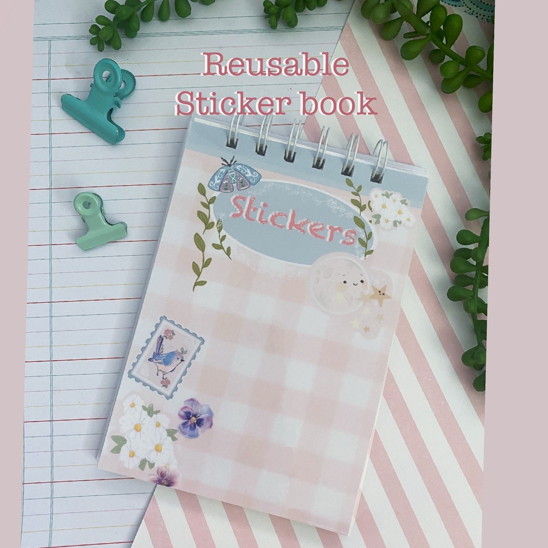 Reusable Sticker Book, Reusable Sticker Album, 6x4 Inch Sticker Book ...