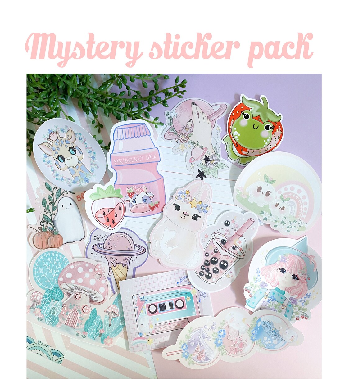 Mystery Sticker Pack / Surprise Cute Kawaii Cute Die Cut | Etsy UK