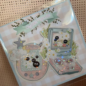 Kawaii Gaming Holographic 2 Sticker Pack, Anime Digital Art, Stickers ...