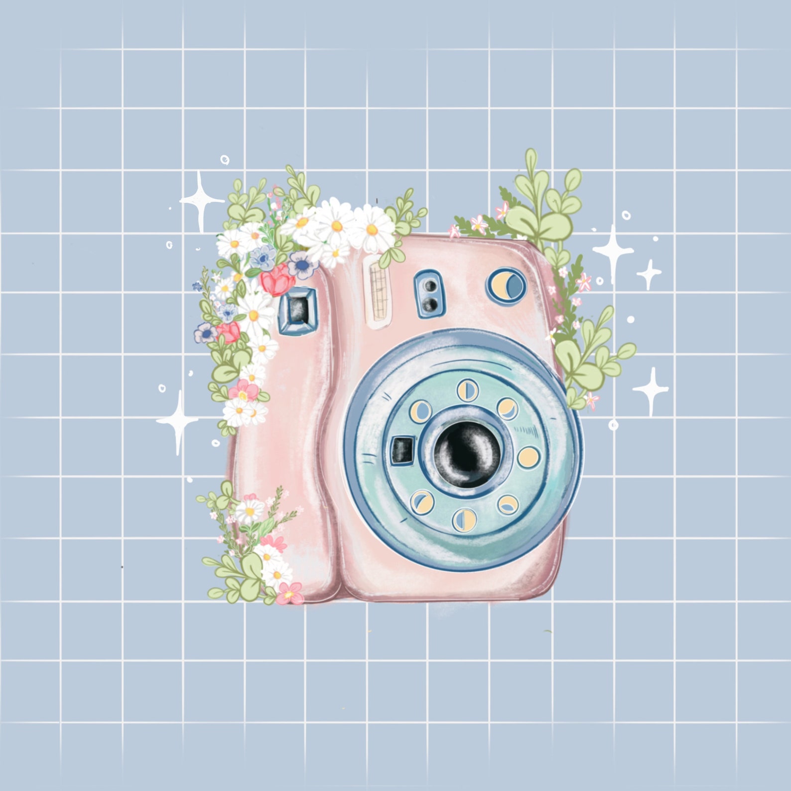 Retro Camera Aesthetic Sticker Sheet Hand Drawn Stickers - Etsy