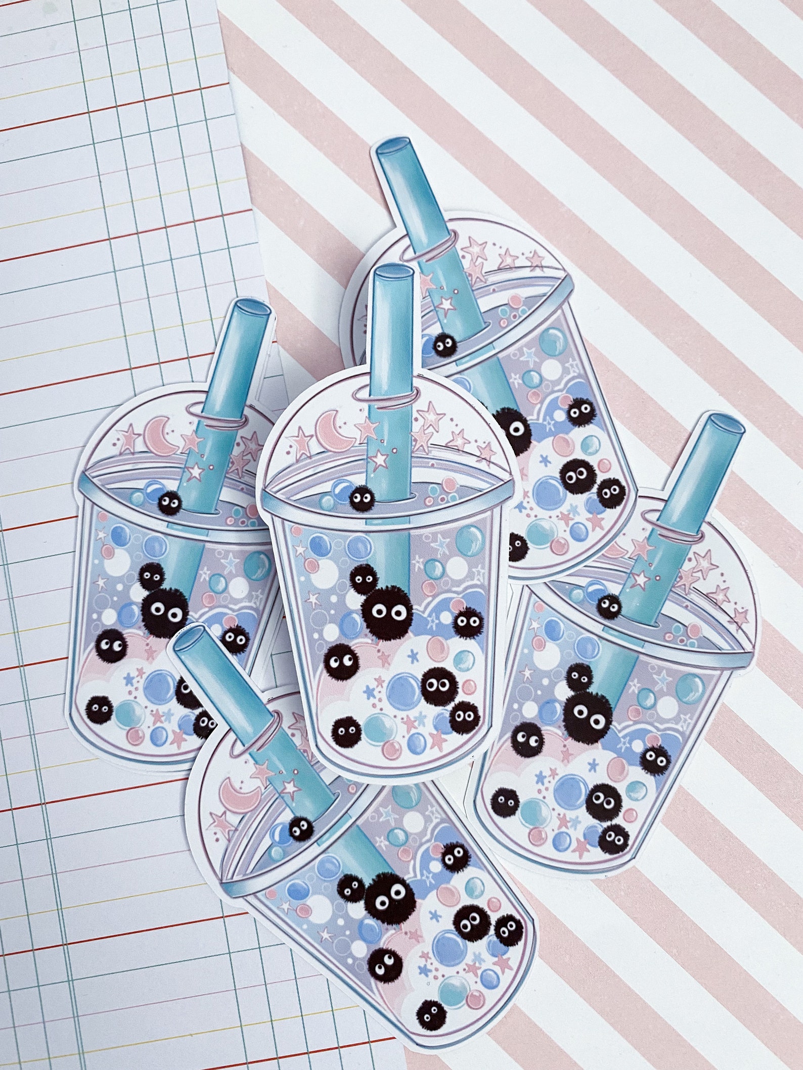 Ombré blau lila Bubble Tee Sticker / kawaii Bubble Tea - Etsy