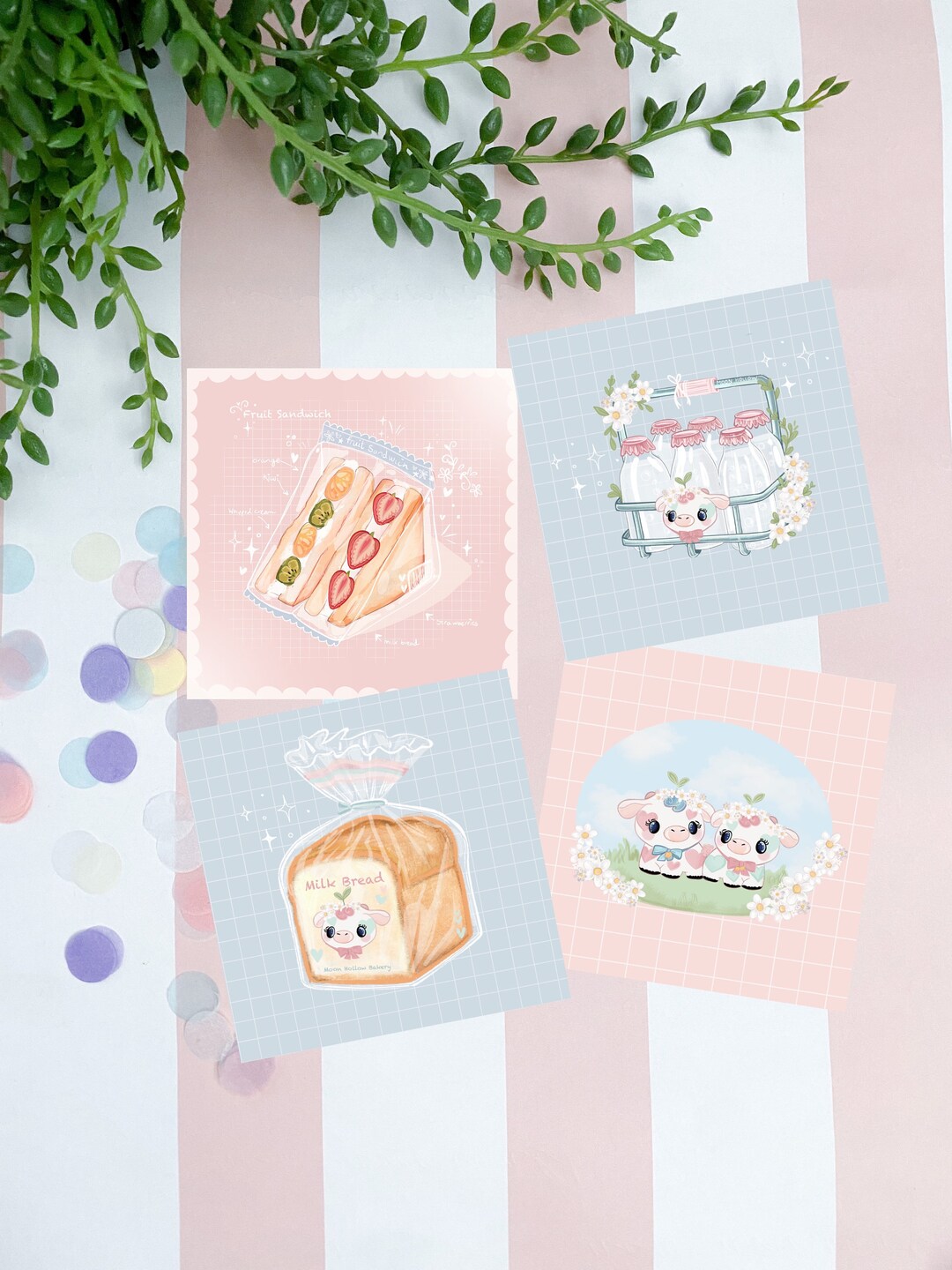 Cute Mini Kawaii Art Bakery, Snacks Print Illustration Pack. Digital ...