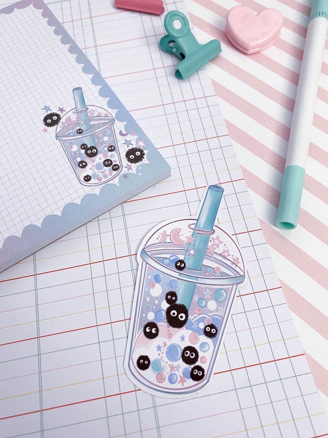 Ombré blau lila Bubble Tee Sticker / kawaii Bubble Tea | Etsy