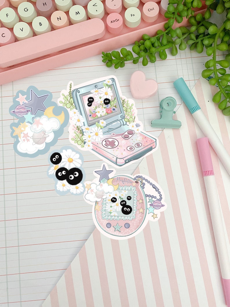 Kawaii Gaming Sticker Pack Anime Digital Art Stickers - Etsy