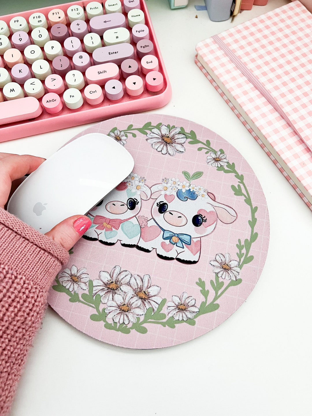 Strawberry Cow Mouse Mat, Kawaii Gaming Setup Desk Mat, Mouse Pad ...