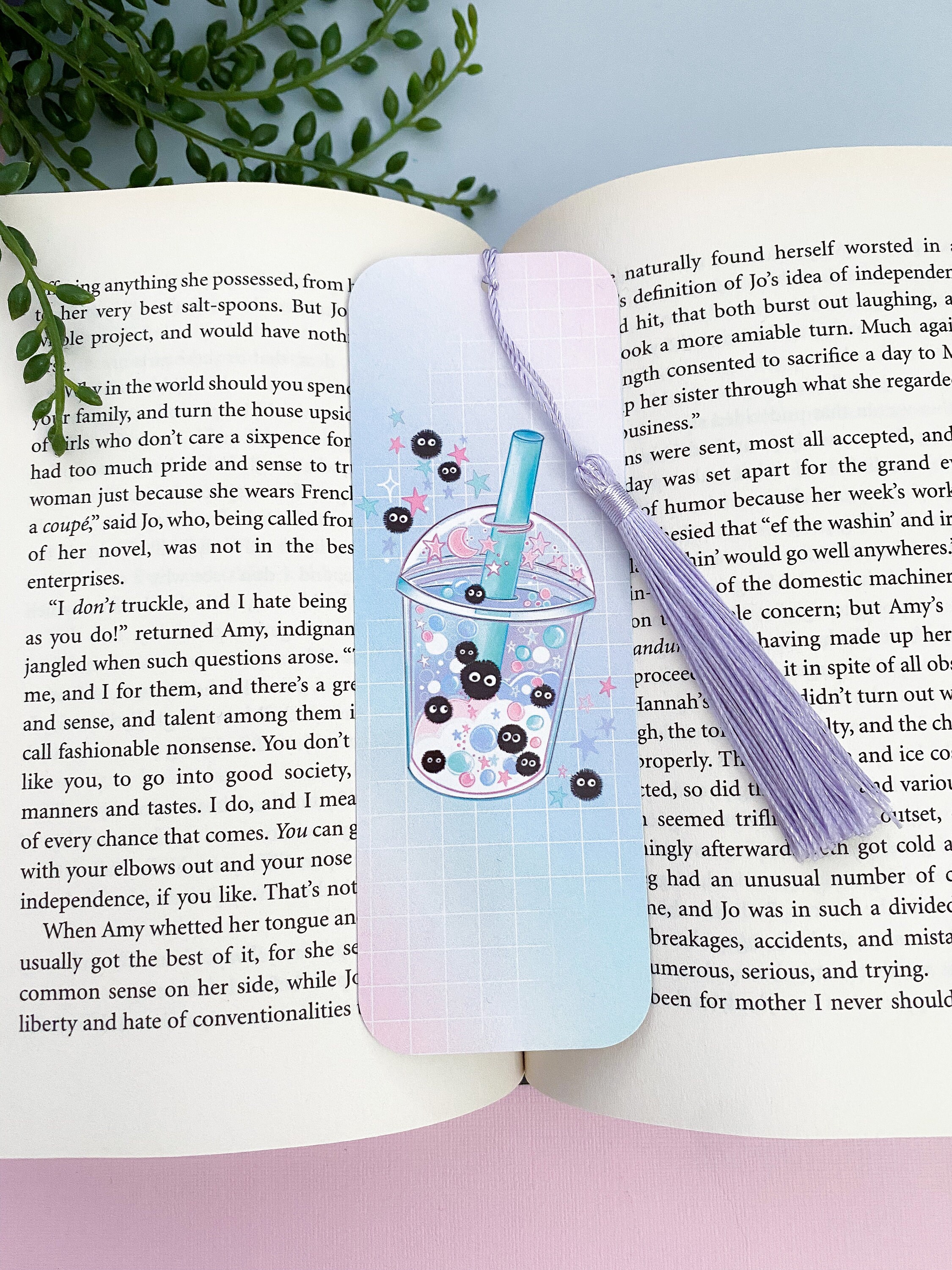 Ombré Bubble Tea Bookmark / Kawaii Bubble Tea Bookmark / - Etsy