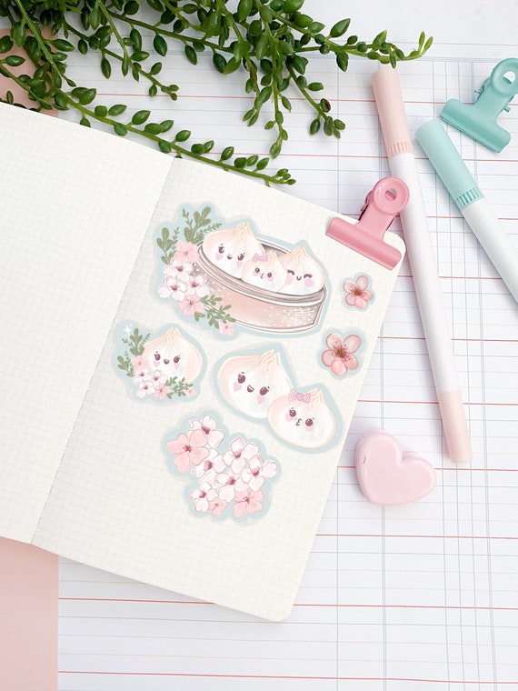 Kawaii Cute Bao Buns Sticker Pack Digital Art Stickers Cute - Etsy
