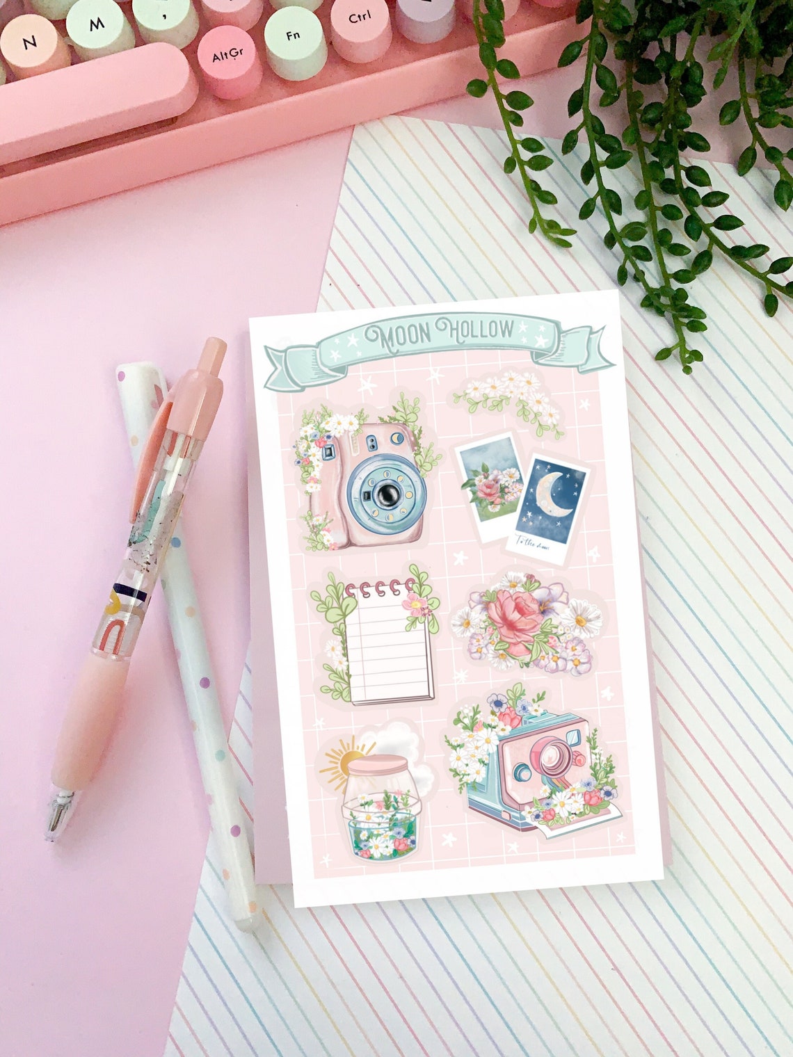 Retro Camera Aesthetic Sticker Sheet Hand Drawn Stickers - Etsy