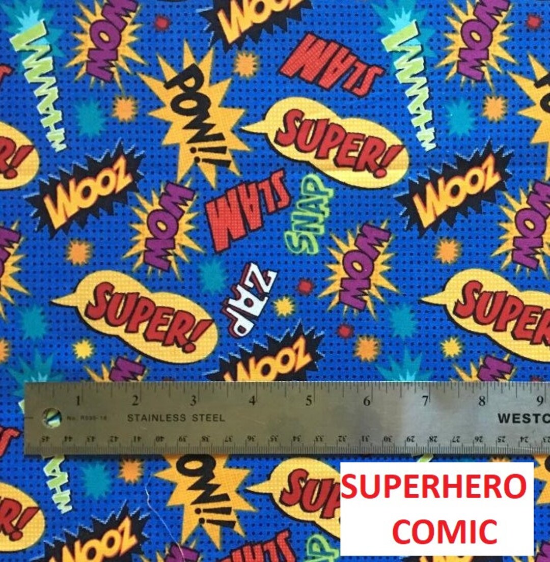 SUPERHERO & COMICS FABRIC - Etsy