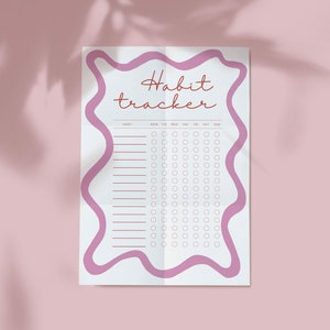 Habit Tracker Printable | Daily Habit Log | | Half Size | A5 | A4 ...