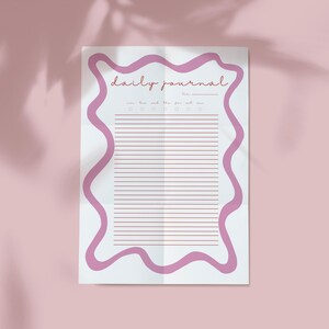 Daily Journal Printable | Daily Diary | | Half Size | A5 | A4 Letter ...