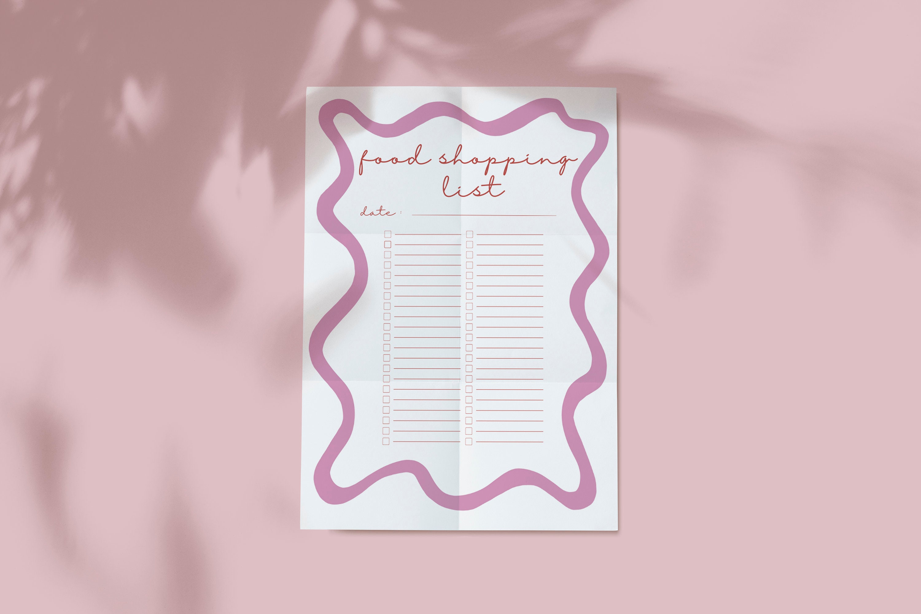 Grocery List Printable | Food Shopping Planner | Inventory | Half Size ...
