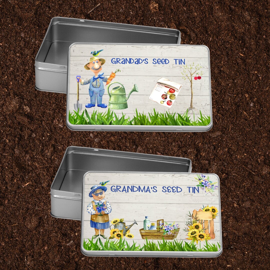 Personalised Seed Tin, Personalised Seed Box, Gift for Gardener, Gift ...