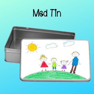 Childs Drawing Tin, Tin With Childs Artwork, Yout Own Art on Tin, Own ...