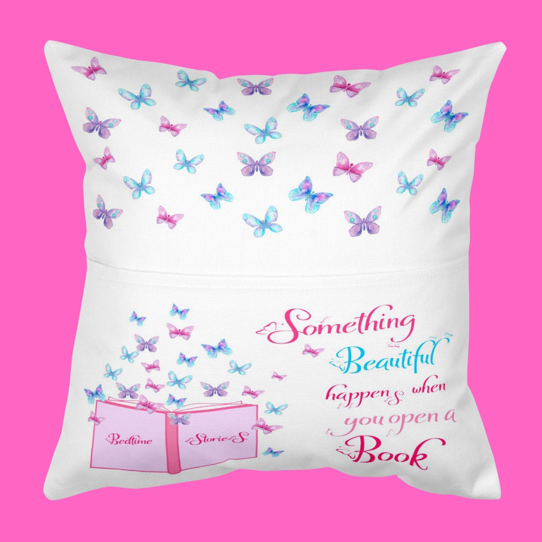 Personalised Book Cushion, Something Beautiful Happens When You Open a ...