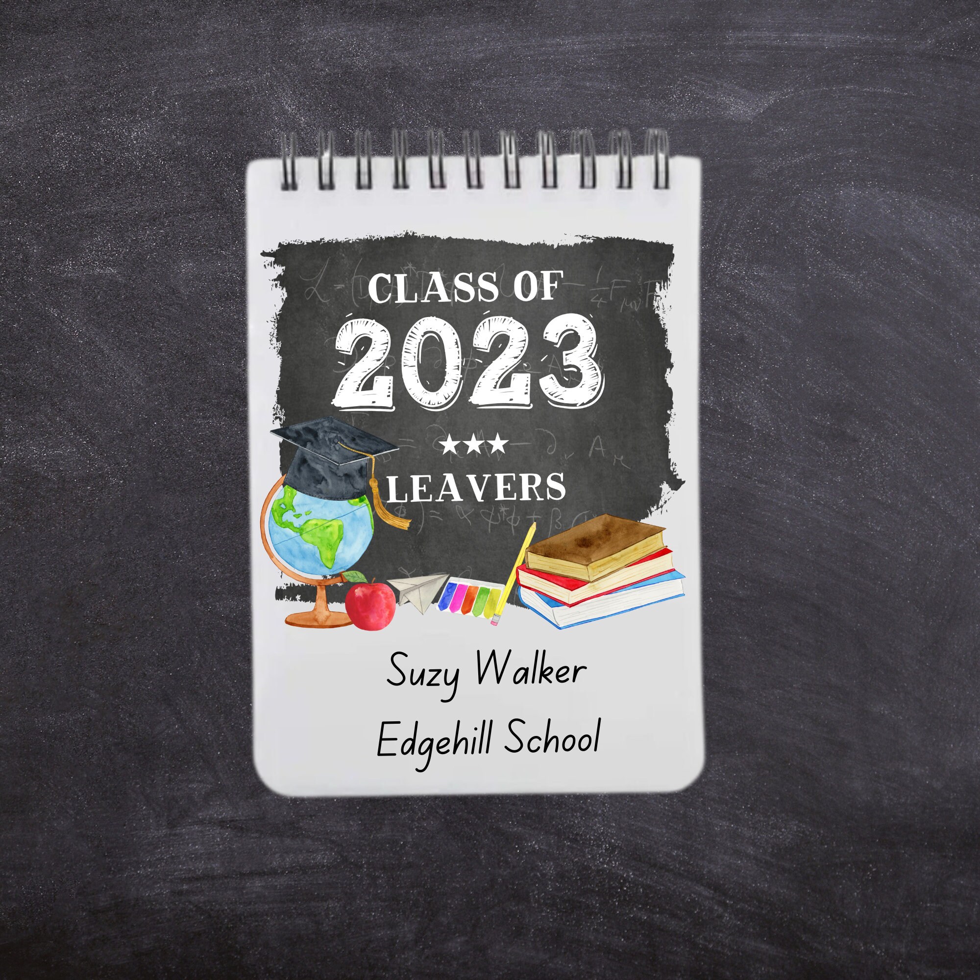 Personalised A6 School Leavers Notebook Notepad for School - Etsy