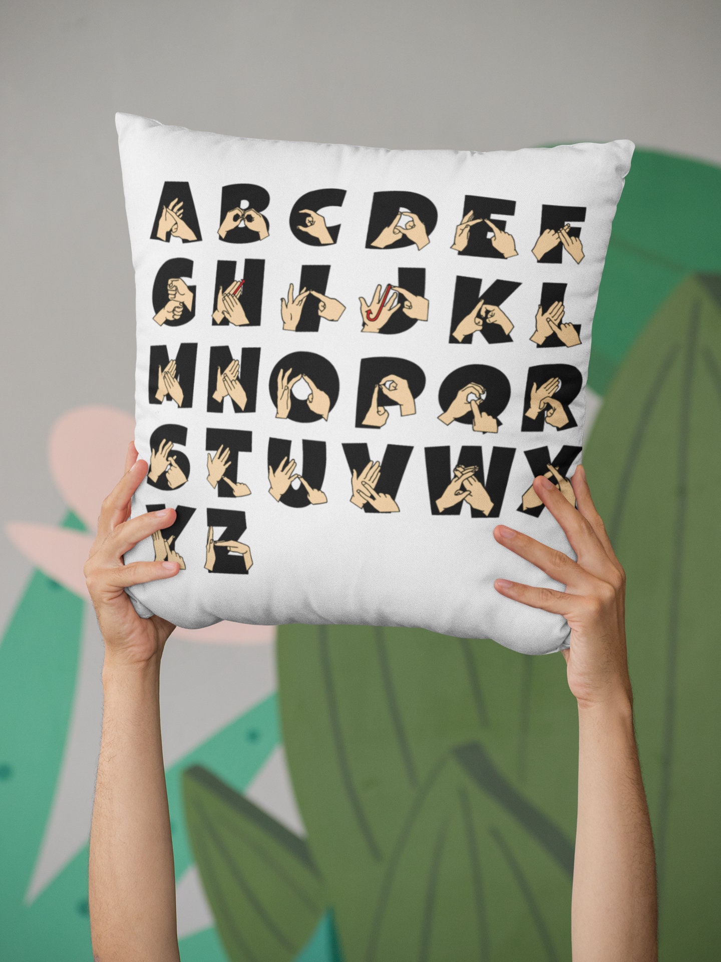 BSL Gift BSL Learning Cushion British Sign Language Gift - Etsy UK