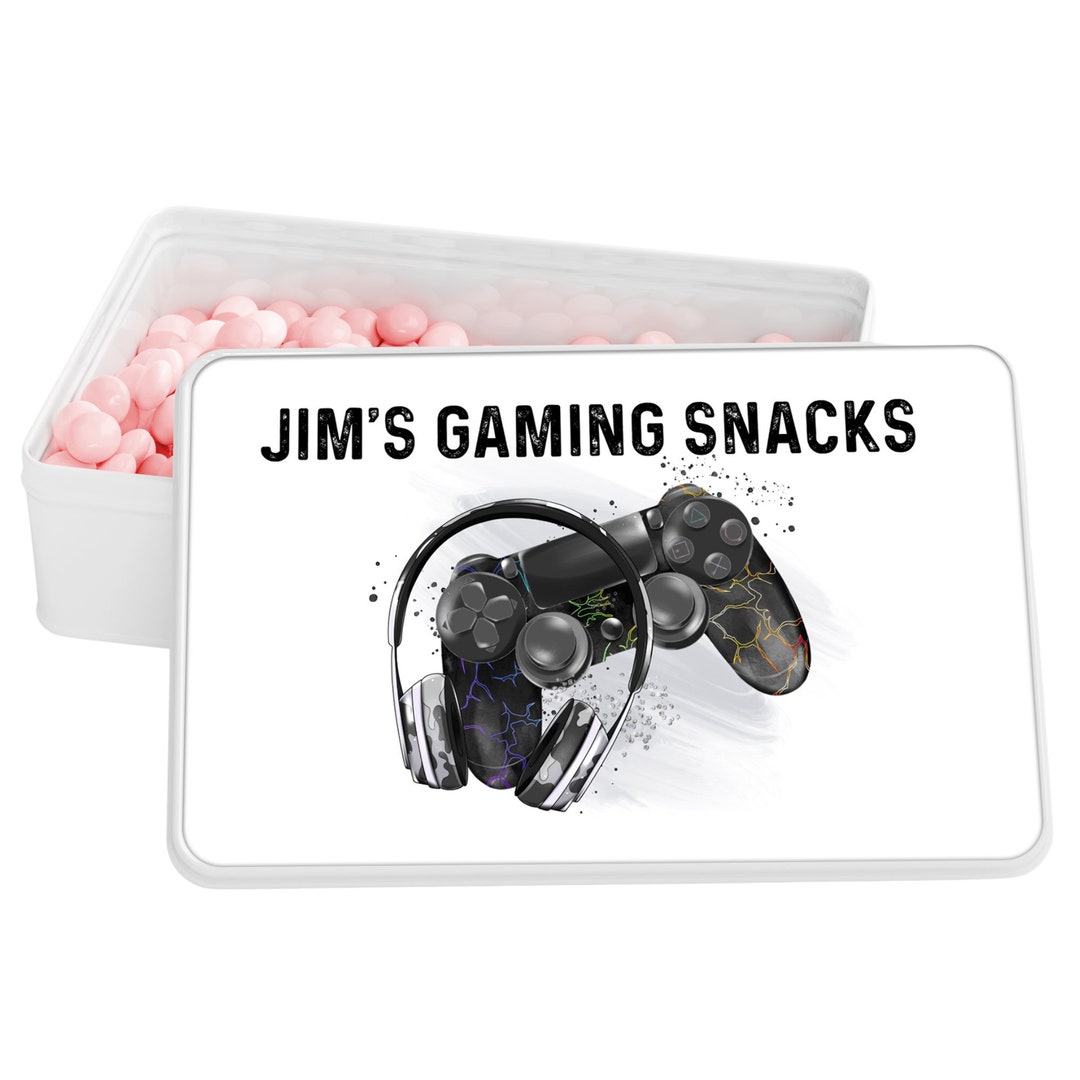 Personalised Gamer Tins, Gamer Sweets Storage Tin, Gaming Gift, Gift ...