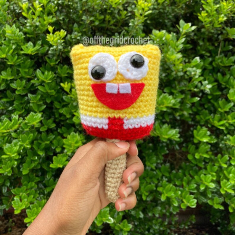 Crochet PATTERN!! Amigurumi Spongeplush Popsicle, Popsicle Plush ...