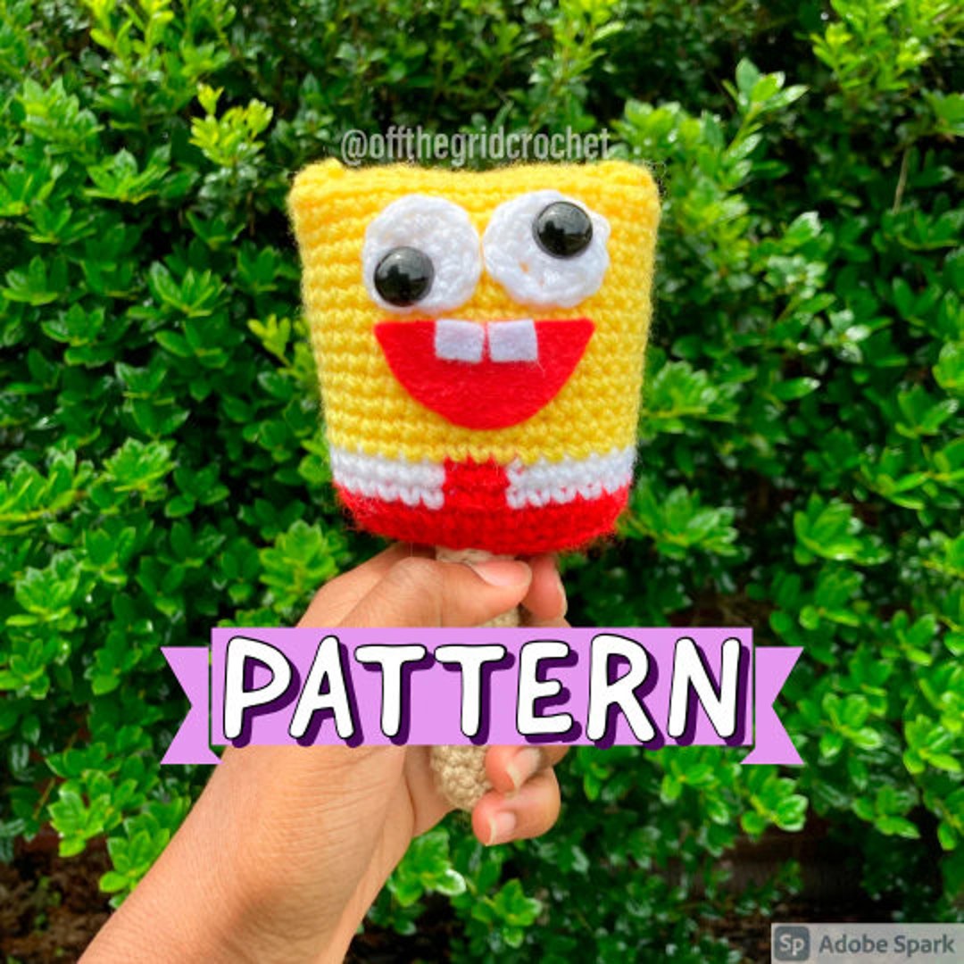 Crochet PATTERN!! Amigurumi Spongeplush Popsicle, Popsicle Plush ...