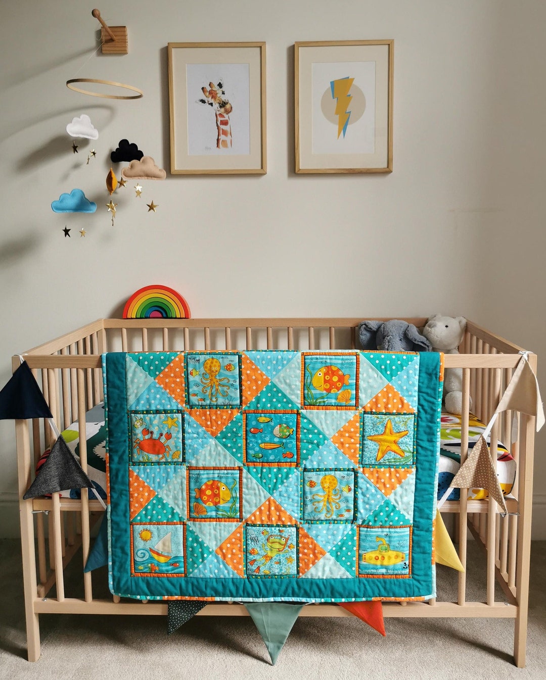 Handmade Patchwork Baby Quilt/playmat - Etsy