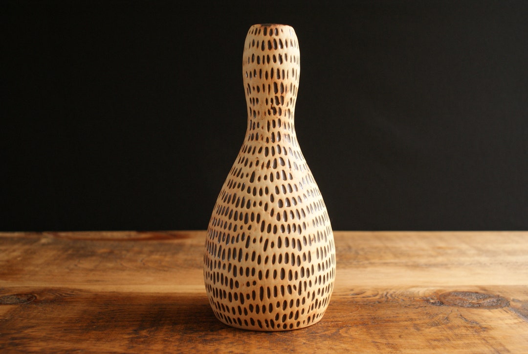 Vintage Flower Vase / Exotic Vase / 90s Vase / Nature Inspired Design ...