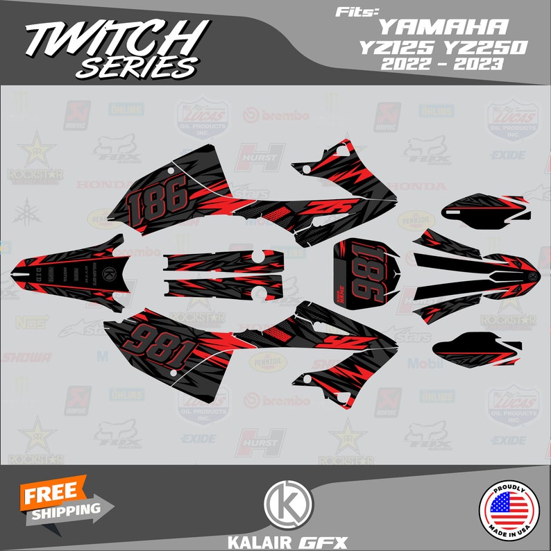 Motocross Graphics Kit Dirt Bike Stickers for Yamaha YZ 125 YZ 250 2020 ...