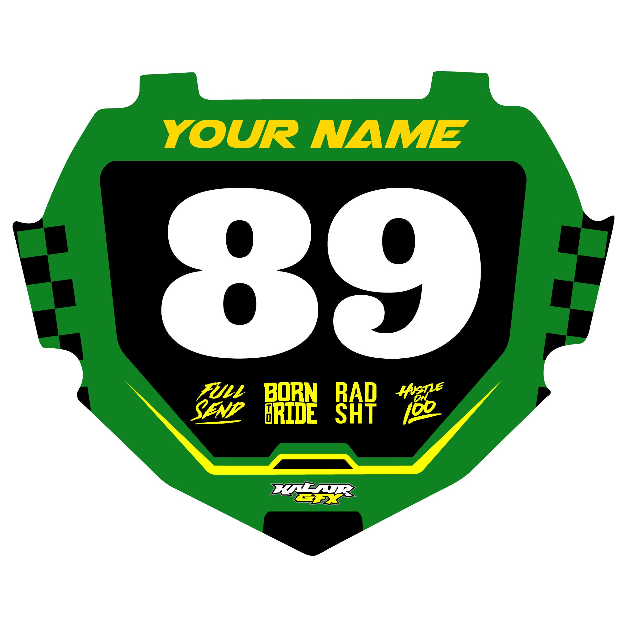 Custom BMX Box Two Number Plate Decals - Personalize Your Racing ...