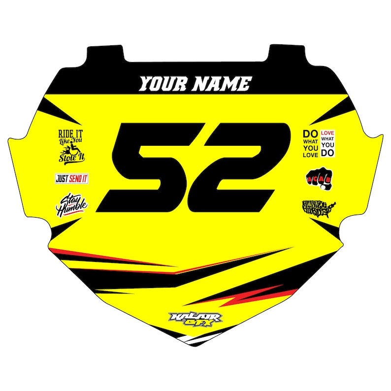 Custom BMX Box Two Number Plate Decals - Personalize Your Racing ...
