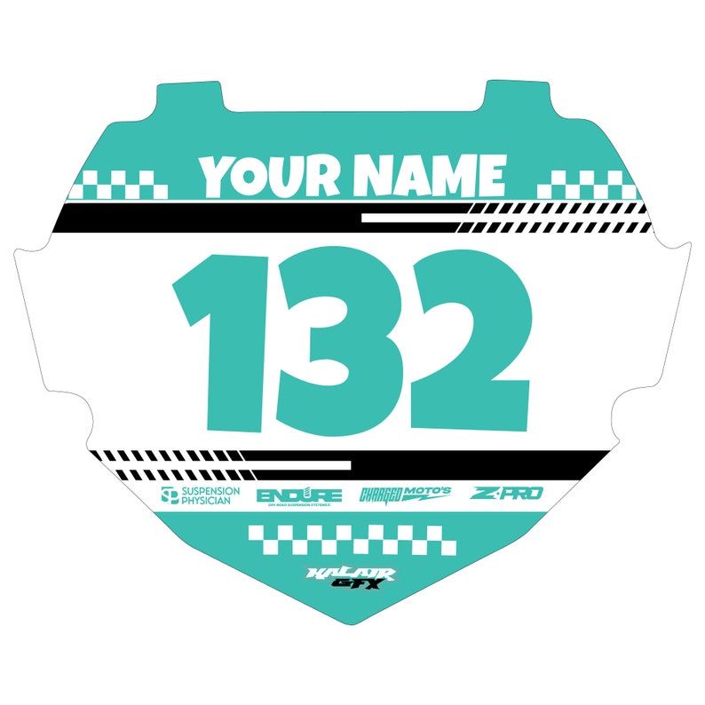 Custom BMX Box Two Number Plate Decals - Personalize Your Racing ...