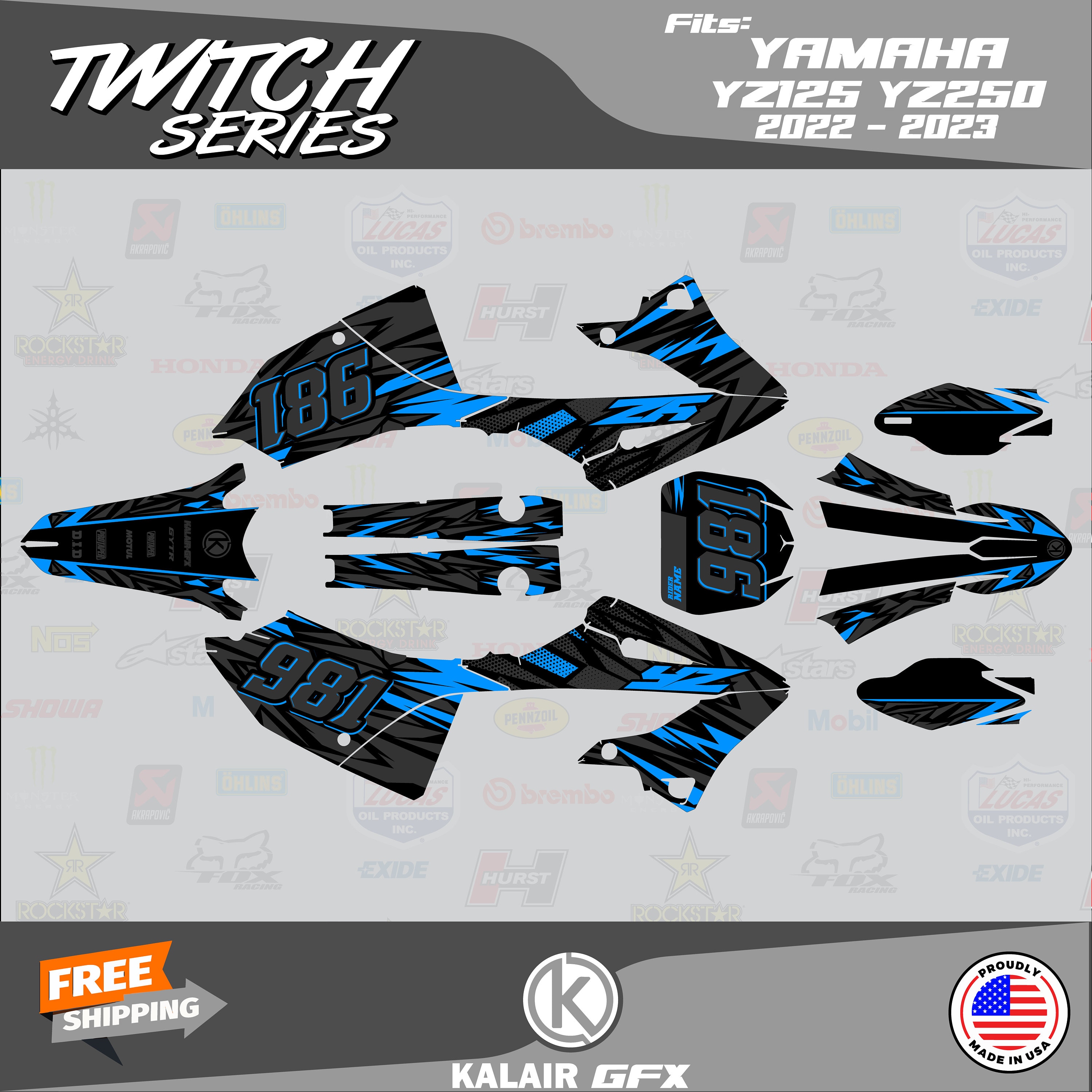 Motocross Graphics Kit Dirt Bike Stickers for Yamaha YZ 125 YZ - Etsy