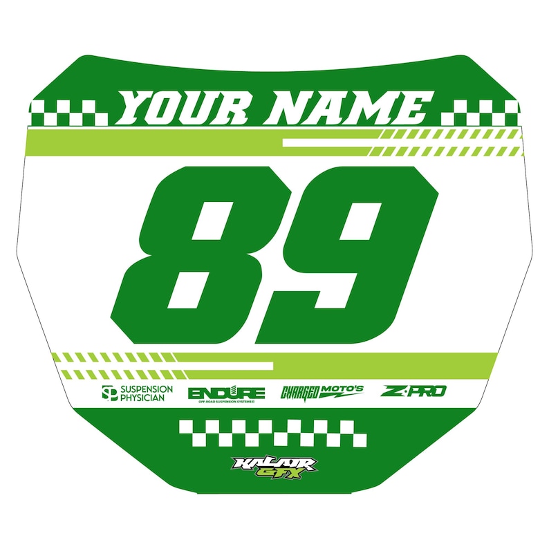 Custom ODI DH Electric Bike Number Plate Decal With Your Name & Number ...