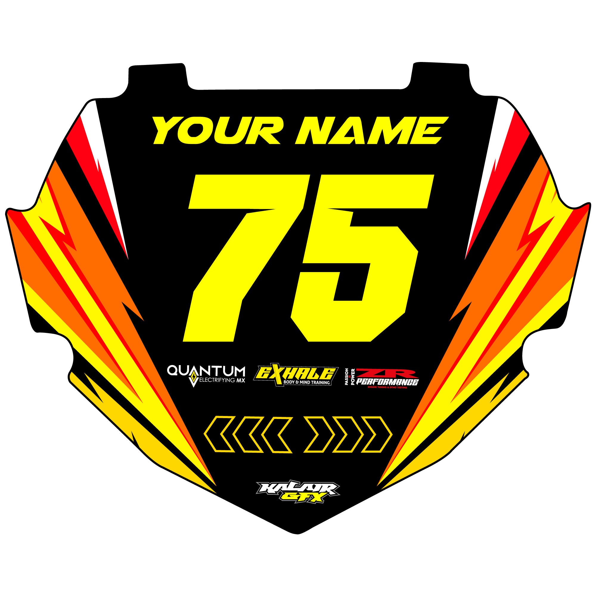 Custom BMX Box Two Number Plate Decals - Personalize Your Racing ...