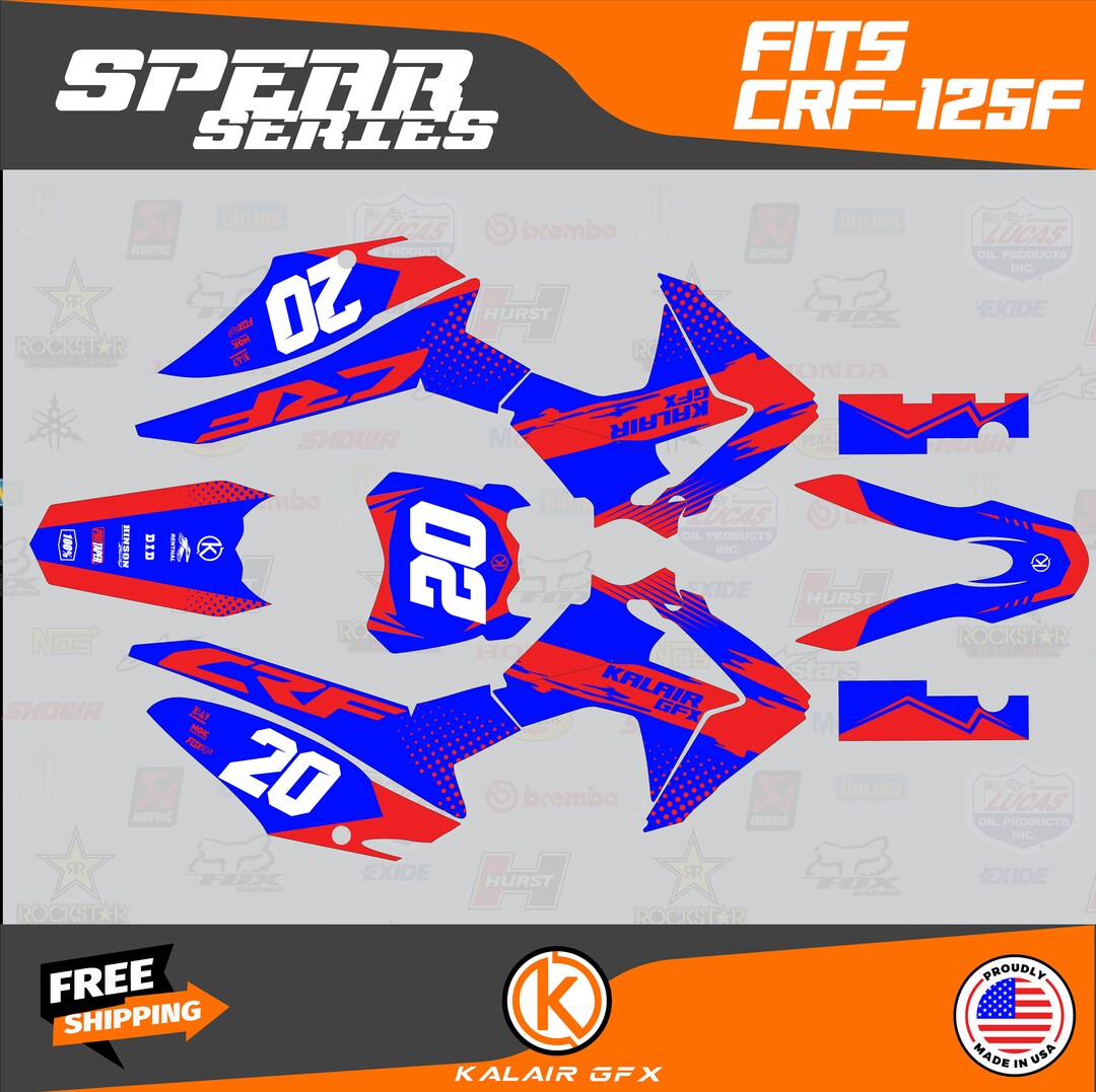 Custom Graphics Kit for Honda CRF125F 2013-2018 CRF 125F Motocross ...