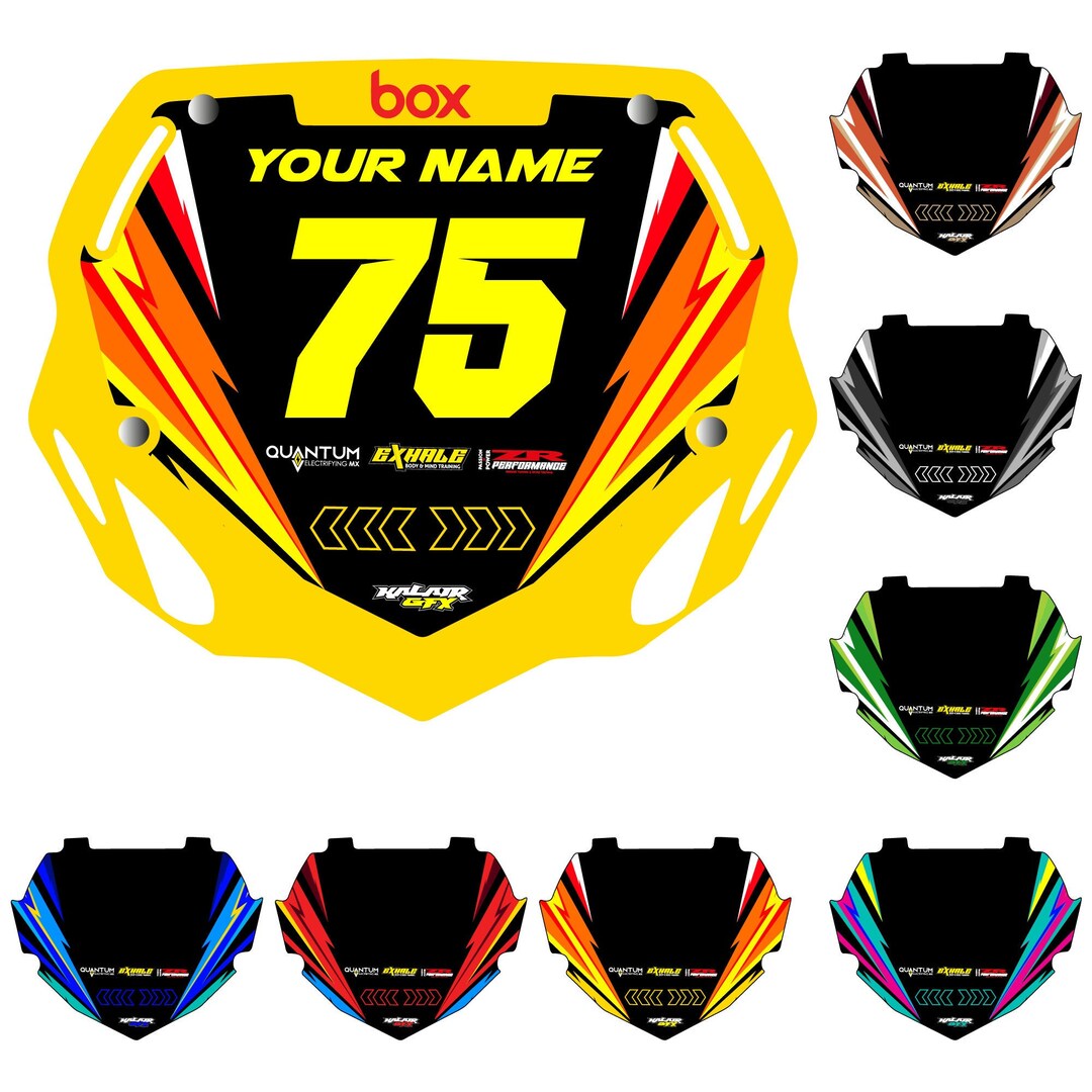 Custom BMX Box Two Number Plate Decals Personalize Your Racing Graphics ...