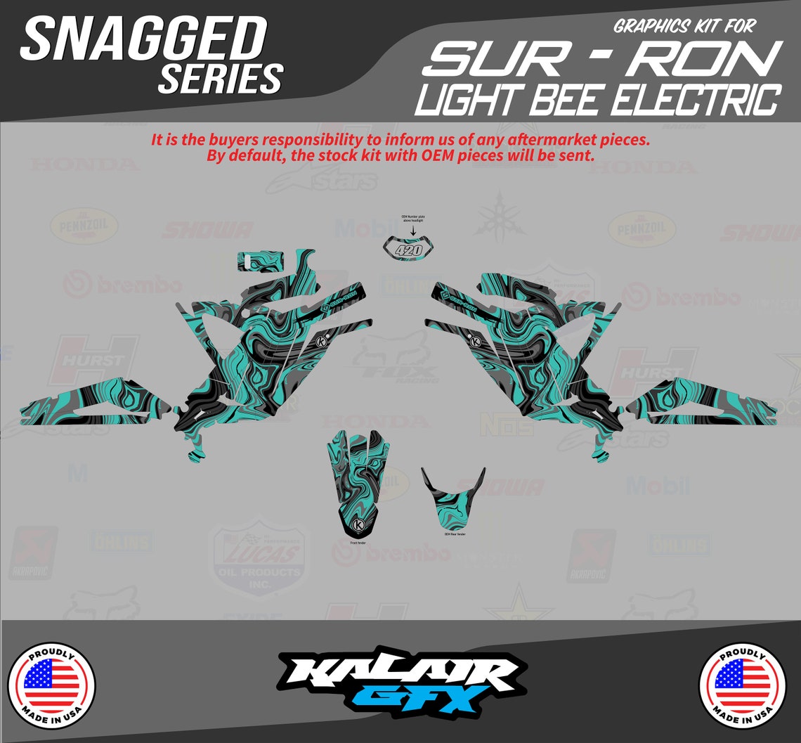 Graphics for Sur-ron Surron Light Bee Electric Decals - Snagged Series ...