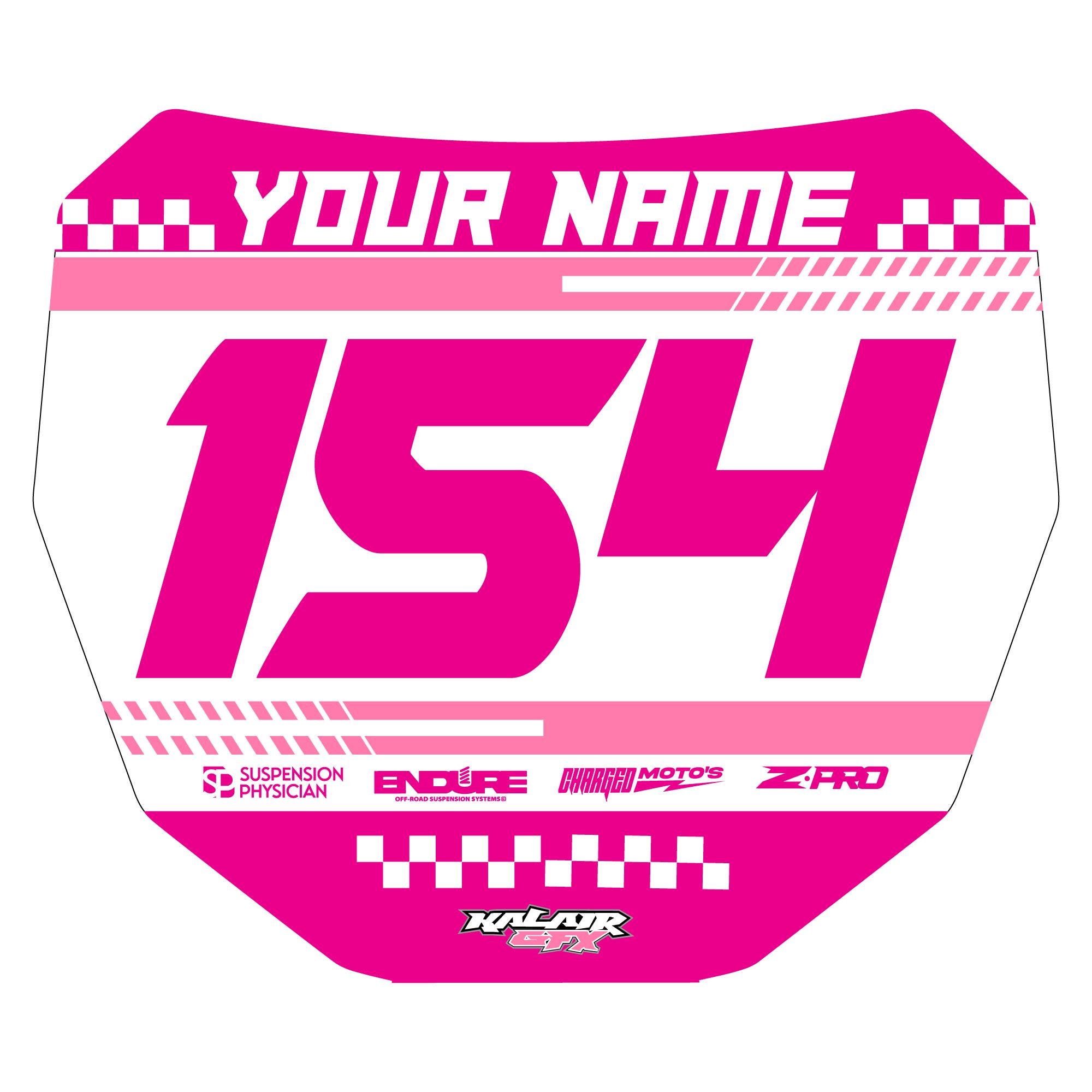 Custom ODI DH Electric Bike Number Plate Decal With Your Name & Number ...
