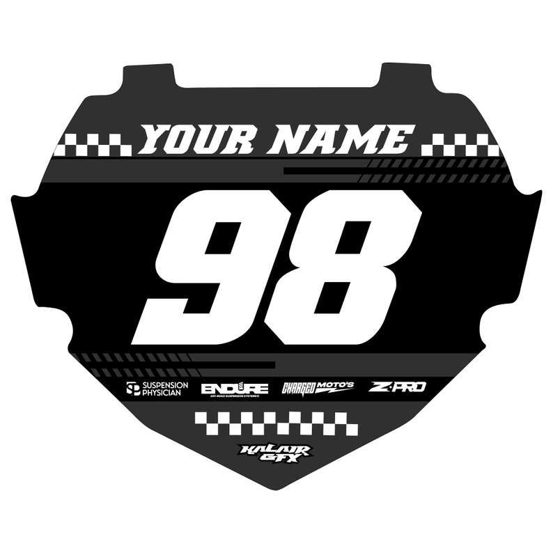 Custom BMX Box Two Number Plate Decals - Personalize Your Racing ...