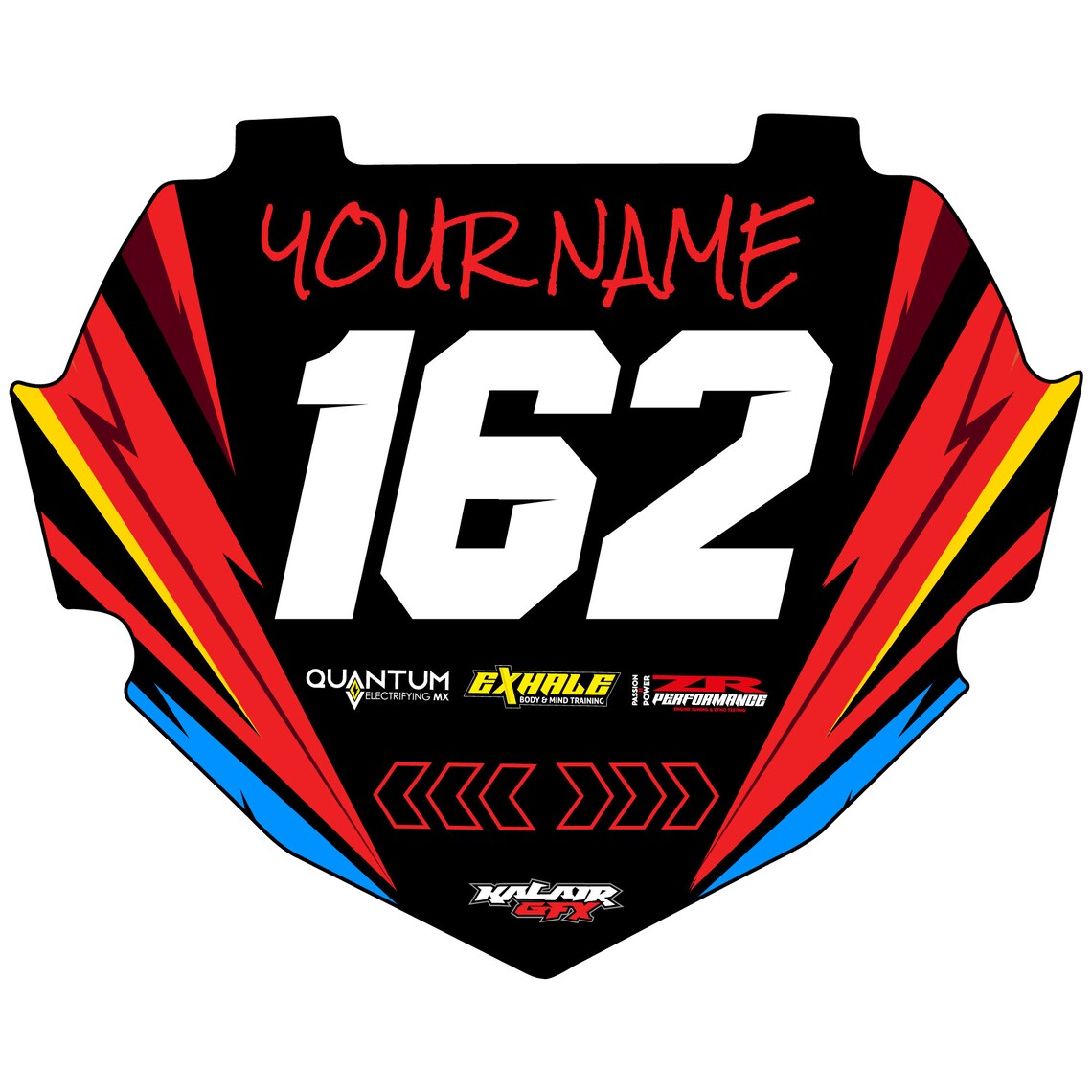 Custom BMX Box Two Number Plate Decals - Personalize Your Racing ...