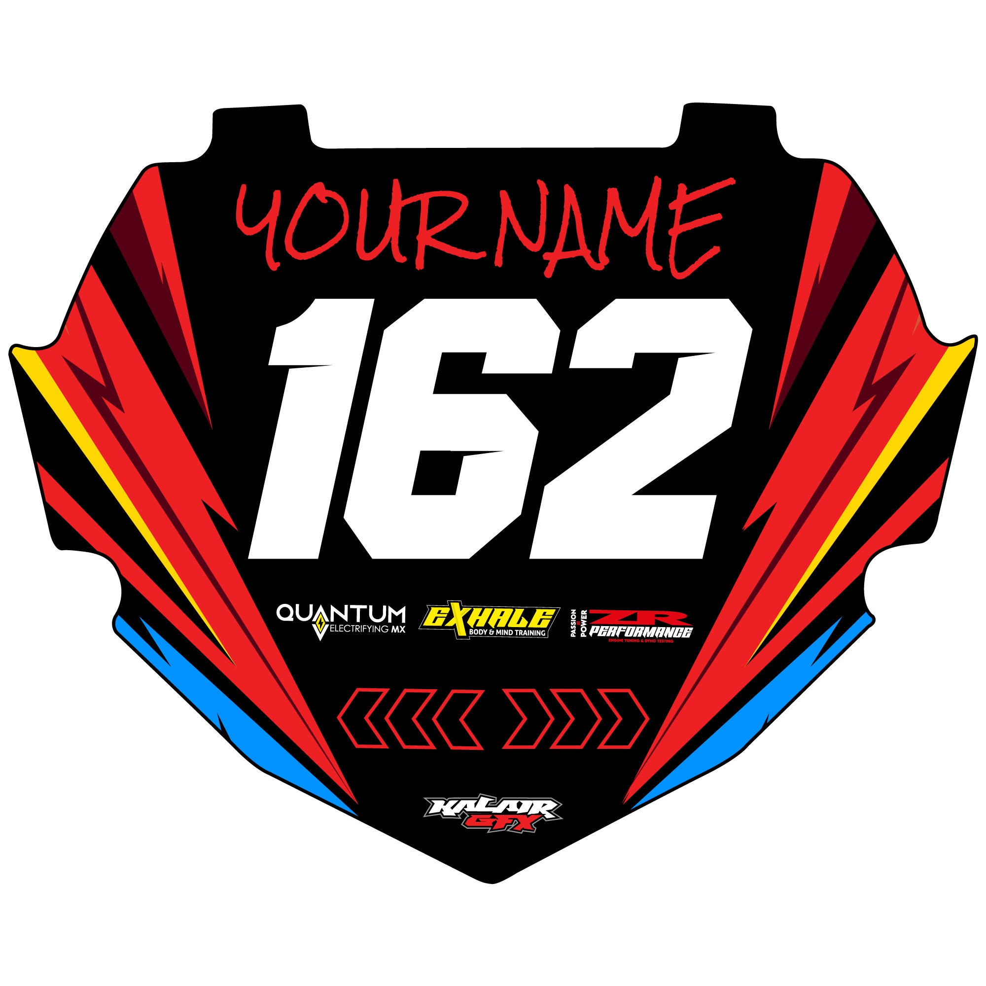 Custom BMX Box Two Number Plate Decals - Personalize Your Racing ...