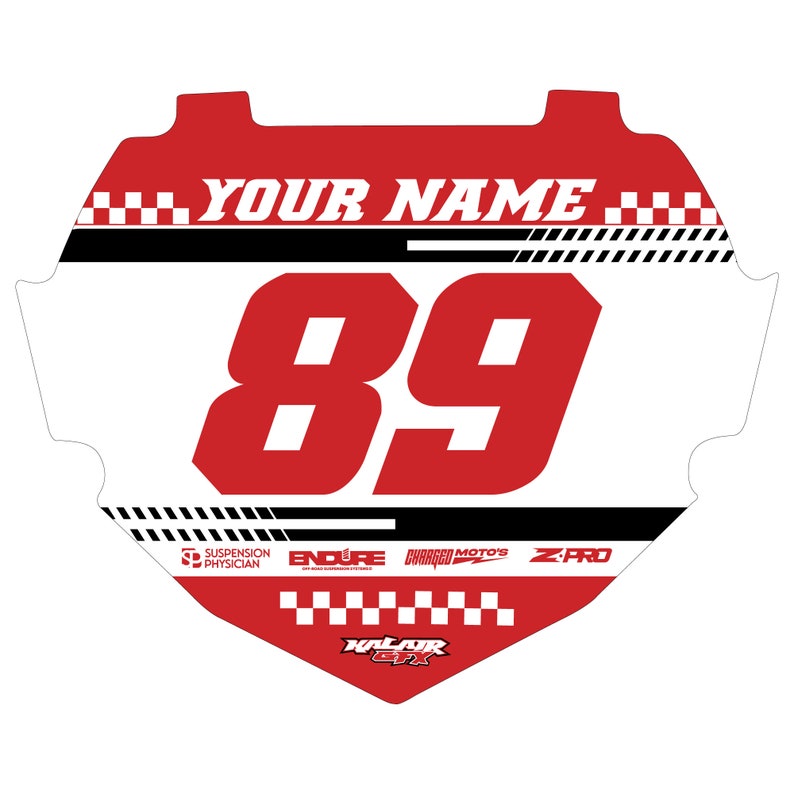 Custom BMX Box Two Number Plate Decals - Personalize Your Racing ...