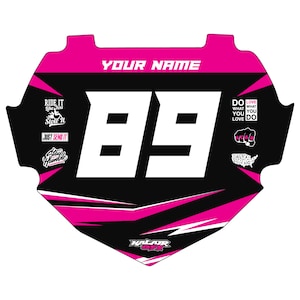 Custom BMX Box Two Number Plate Decals - Personalize Your Racing ...