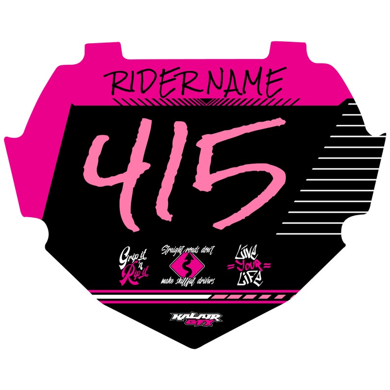 Custom BMX Box Two Number Plate Decals - Personalize Your Racing ...