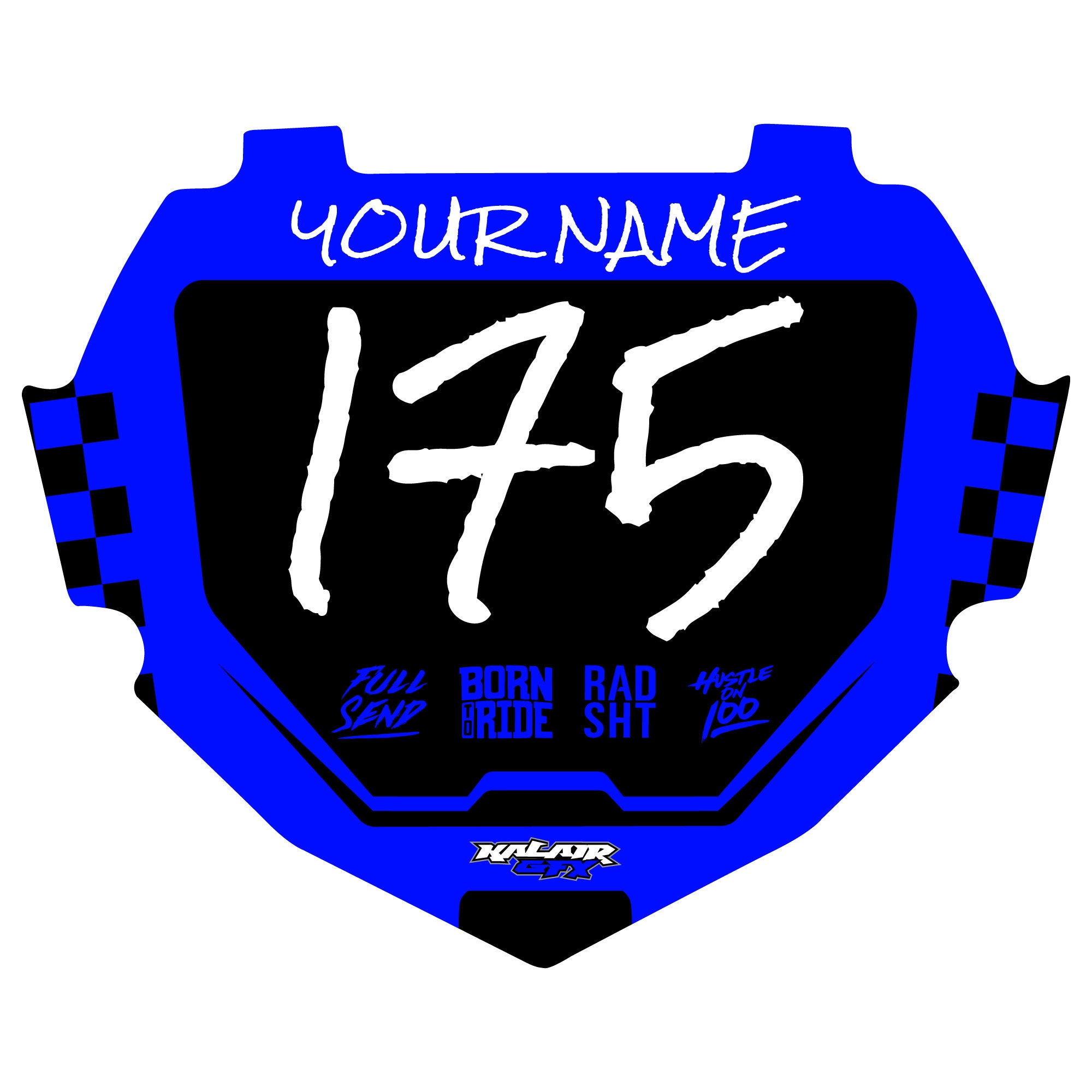 Custom BMX Box Two Number Plate Decals - Personalize Your Racing ...