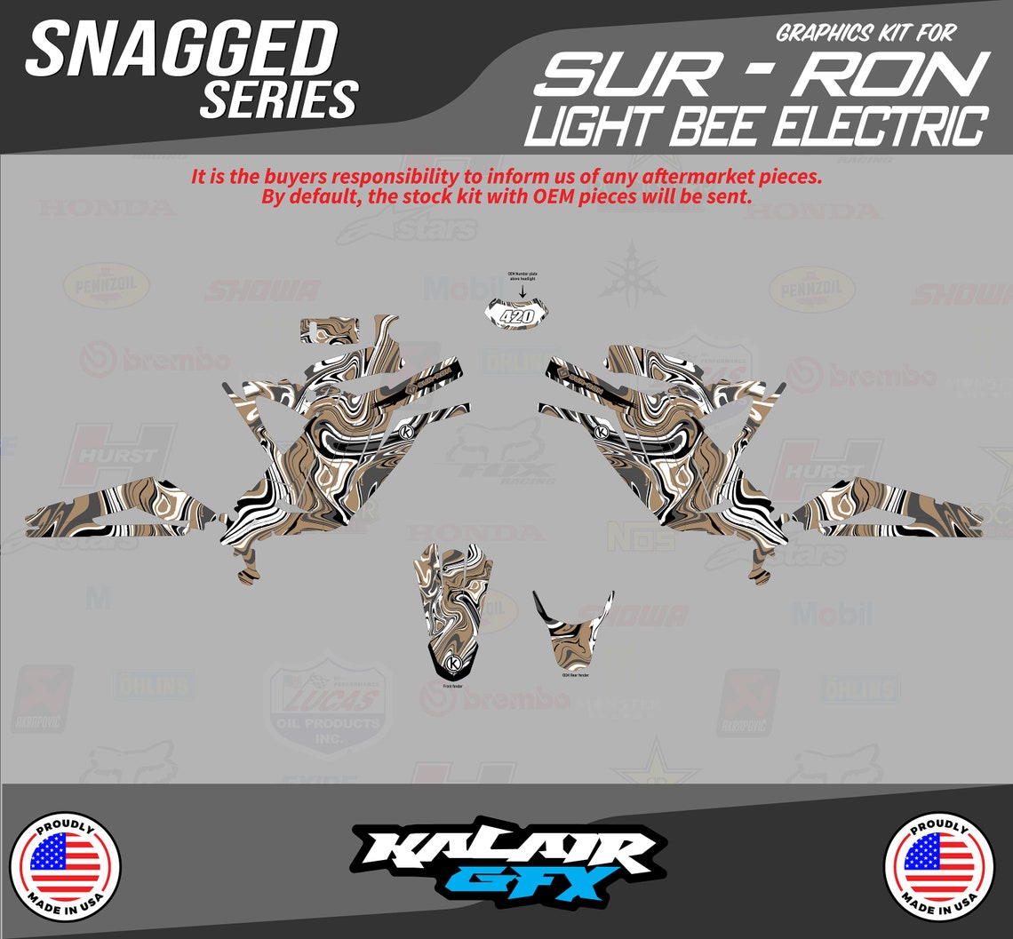 Graphics for Sur-ron Surron Light Bee Electric Decals - Snagged Series ...