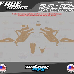 Graphics for Sur-ron Surron Light Bee Electric Decals - Fade Series Tan ...