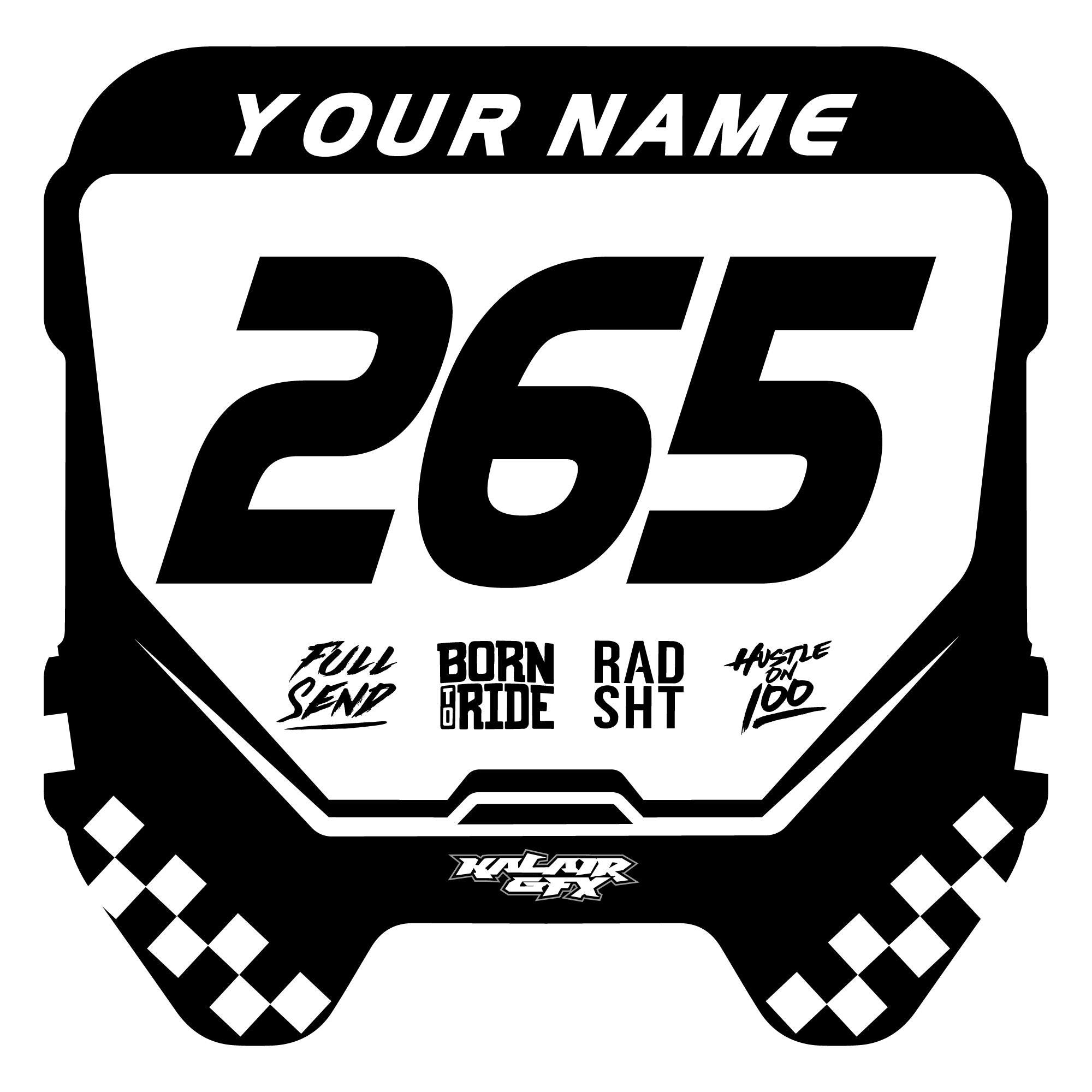 Sur Ron Front Number Plate Electric Bike Decals, Surron Light Bee ...