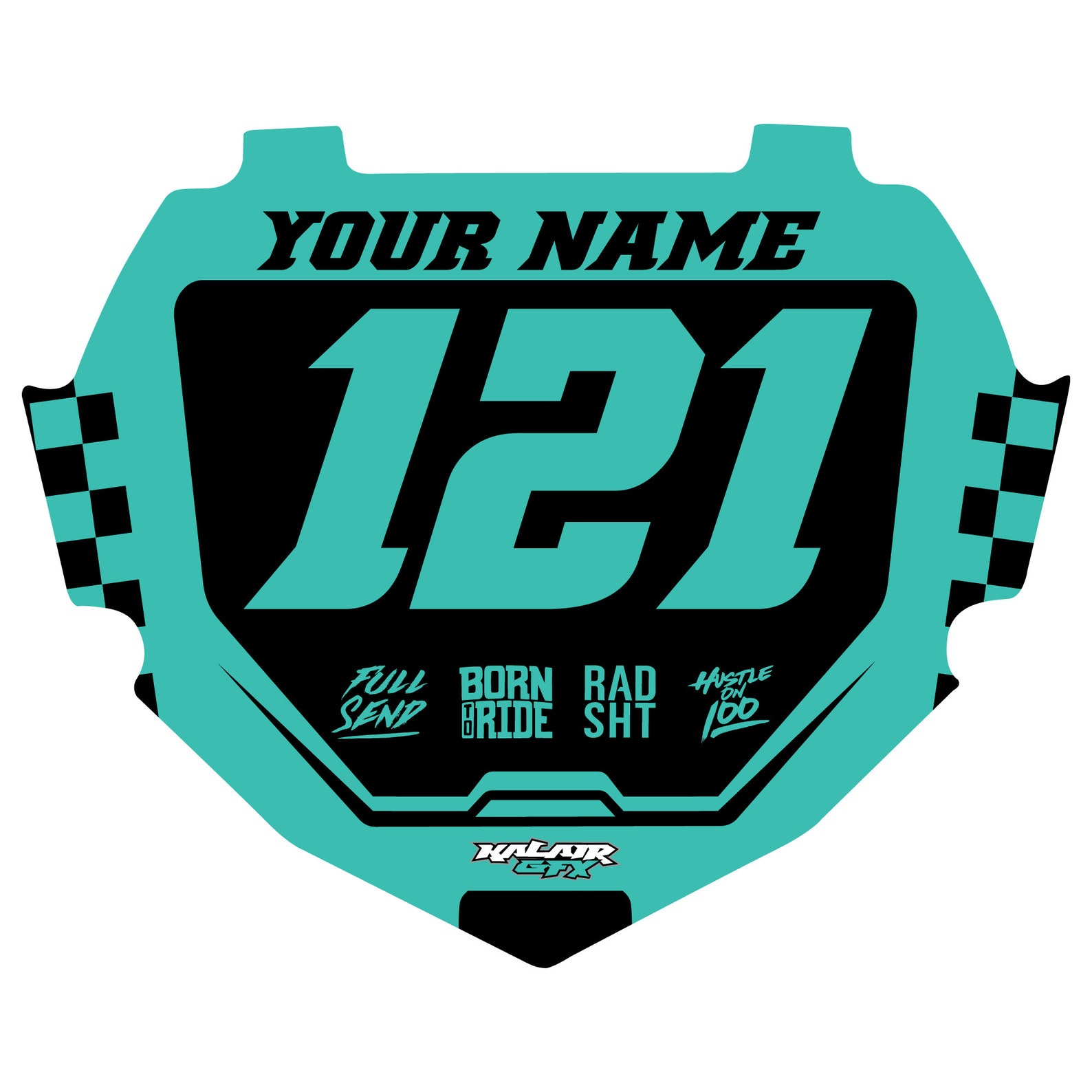 Custom BMX Box Two Number Plate Decals - Personalize Your Racing ...