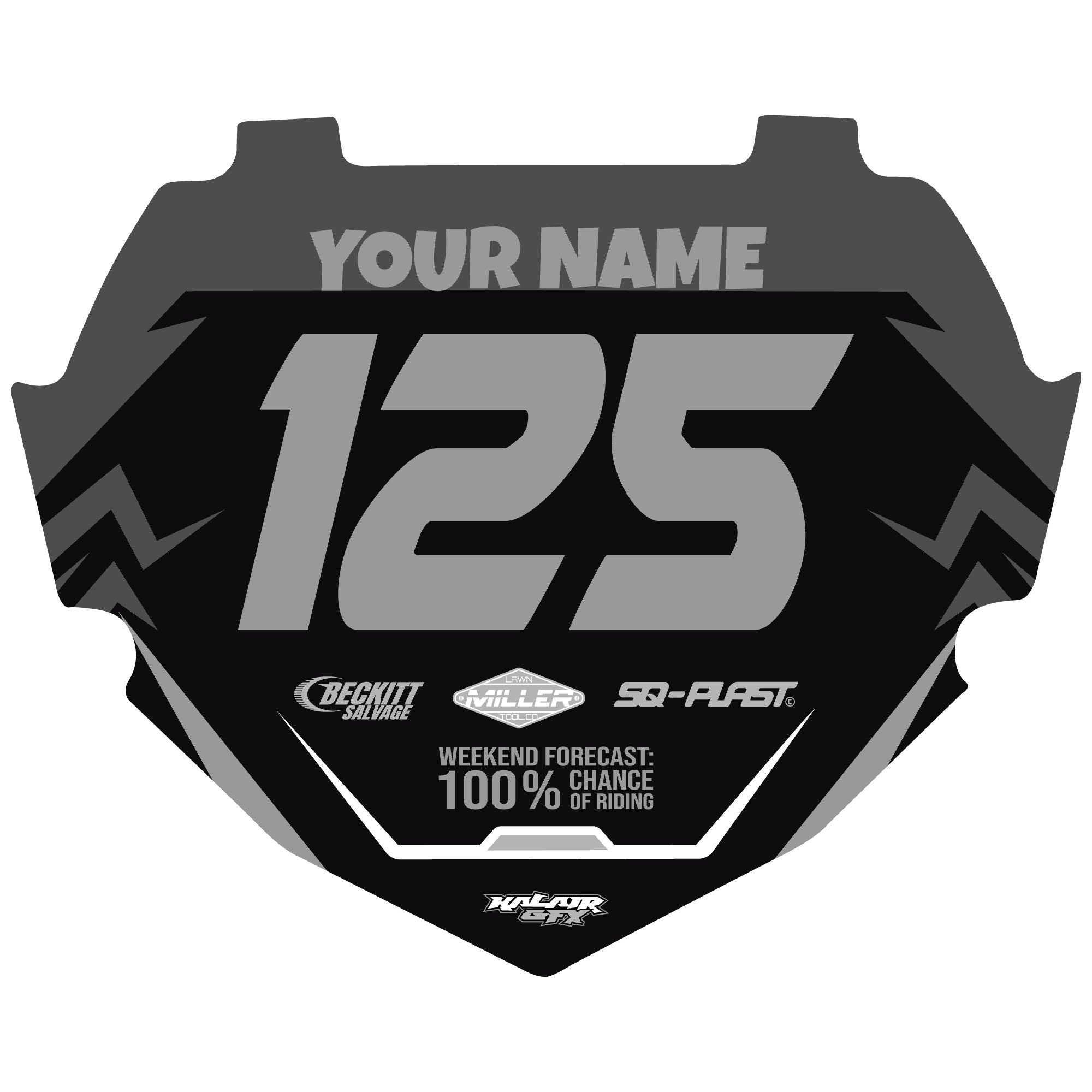 Custom BMX Box Two Number Plate Decals - Personalize Your Racing ...